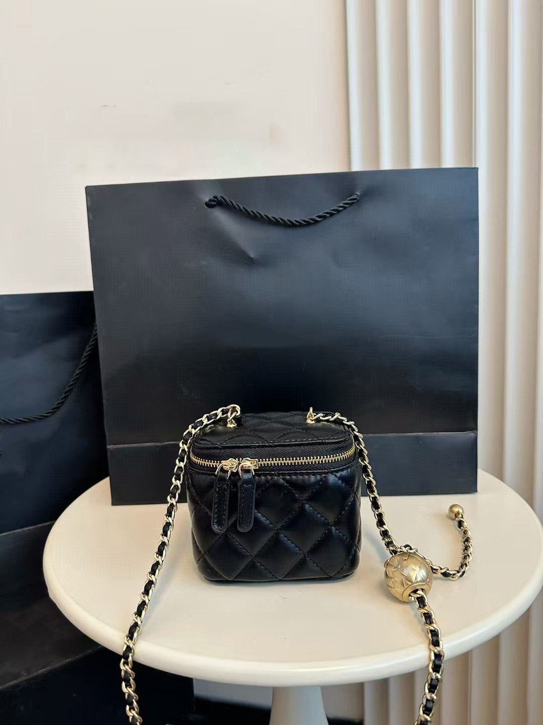 Mini Gold ball chain box bag – Konhill Boutique